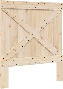 Rám postele s čelem 90 x 200 cm masivní borové dřevo 3281574