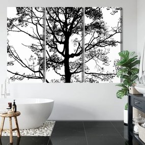 Vícedílný obraz Černý Strom Na Bílém Pozadí Nedostatek Nedostatek Plátno Canvas 180x120