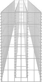 Gabionový vyvýšený záhon pozinkovaná ocel 360 x 30 x 60 cm 145642