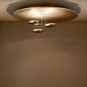 Artemide 1474110A Droplet, designové stropní svítidlo, 3x29W LED 3000K stmívatelné, chrom-hliník, prům. 110cm