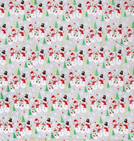 Šedá vánoční mikroplyšová deka SNOWMAN Rozměr: 160 x 200 cm