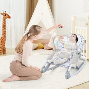 Costway 2 v 1 Baby houpačka skládací přenosná dětská houpačka s 3-nastavitelná