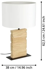 Eglo 39917 - Stolní lampa CONTESSORE 1xE27/40W/230V 62,5 cm hnědá