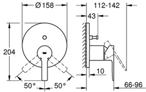 Grohe Lineare - Vanová baterie pod omítku, chrom 24064001