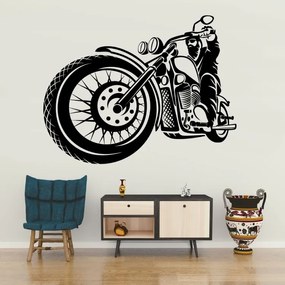 Motorka americký rider - vinylová samolepka na zeď 100x76cm