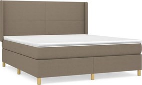Box spring postel s matrací taupe 180x200 cm textil 3131853