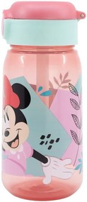 Plastová láhev na pití s brčkem a víčkem Minnie Mouse - 510 ml