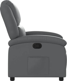Polohovací křeslo šedé, umělá kůže 3205446