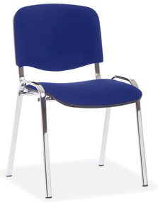 Konferenční židle Viva, chromované nohy, modrá