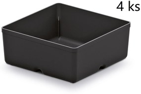 Sada 4 plastových boxů na nářadí UNITE BOX 110x110x112 černé