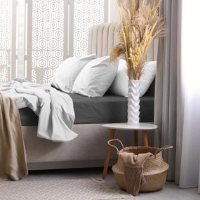 FROTÉ PROSTĚRADLO PREMIUM 200X220 CM TMAVĚŠEDÉ