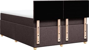 Box spring postel s matrací tmavě hnědá 140x200 cm textil 3286706
