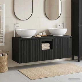 Sada koupelnových skříněk 3 ks Černá 49,5 x 44,5 x 65 cm 3405698