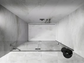 Mexen, Mexen Lunar levé otočné sprchové dveře 140 cm, transparentní, broušený nikl - 834-140-000-97-00-L