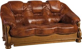 Casarredo - Komfort nábytek Rozkládací trojmístná pohovka ROLAND kůže | potah: kůže Magnolia,barva: moření 0233