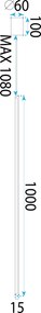 Toolight Toolight, LED stropní svítidlo 100cm, 18W, APP1449-C, černá matná, OSW-04186