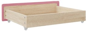 Zásuvky pod postel 2 ks růžové kompozitní dřevo a samet