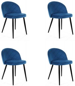 Jídelní židle Senuri (tmavě modrá) (4ks). 1069498