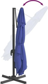 vidaXL Konzolový slunečník s hliníkovou tyčí azurově modrý 400x300 cm [319922]