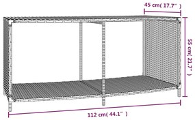 vidaXL Úložné regály 2 ks černé polyratan
