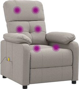 Masážní křeslo taupe textil 289680