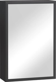 kleankin zrcadlová skříňka Moderní nástěnná skříňka se zrcadlem 3 vrstvy černá 40x15x60 cm pro koupelnu a úsporu místa | Aosom.de