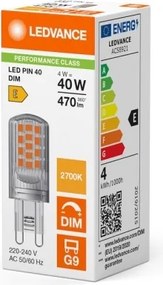 LED žárovka G9 LEDVANCE 4W (40W) teplá bílá (2700K) stmívatelná