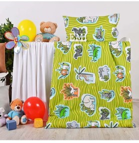 Povlečení dětské Jungle zelené EMI, Dětský set 90x130 + 45x65