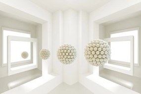 Tapeta 3D koule s abstraktním pozadím - 150x100 cm