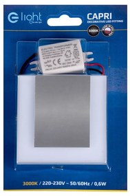 Schodišťové LED svítidlo Capri, 1x LED 0,6w, 3000k, s