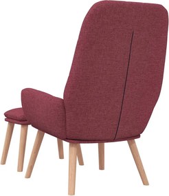 Relaxační křeslo s podnožkou vínové textil 3315155