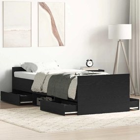 Rám postele s čelo Černý dub 193 x 78 x 50 cm Kompozitní dřevo 3329308