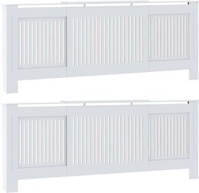 Kryt radiátoru 2 ks Bílá 205 x 20,5 x 81,5 cm Kompozitní dřevo 3403237