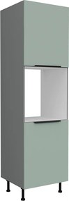 ARIA sa | vysoká skříňka 60 DP-215 2F na vestavnou troubu | 60 cm | ANTI FINGERPRINT povrch | antracit/aquamarine