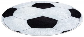 Dywany Łuszczów Dětský kusový koberec Junior 51553.802 Football - 100x100 (průměr) kruh cm