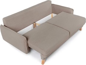 Taupe manšestrová rozkládací/s úložným prostorem pohovka 218 cm Tori – Bonami Selection