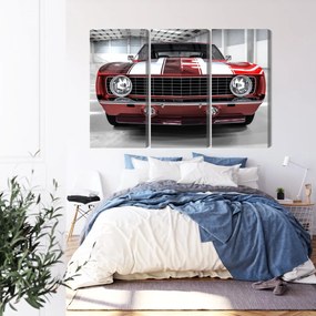 Vícedílný obraz Červené Svalové Auto V Garáži Nedostatek Nedostatek Plátno Canvas 150x100