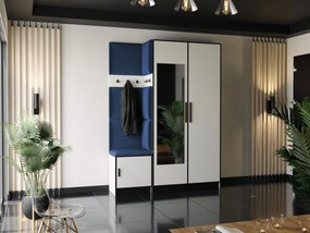 Šatní skříň Roj13 - 158x205x39cm bílý + modrý