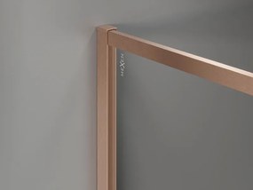 Mexen, Mexen Kioto-XF sprchová stěna s rámem 110 x 202 cm, grafit 10 mm, broušená měď - 800-110-104-65-40-X