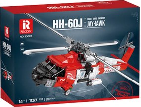 LEAN Toys Stavebnicové kostky – Záchranný vrtulník HH-60J Jayhawk, 1137 dílů
