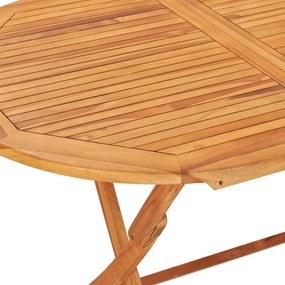 Skládací zahradní stůl 160 x 80 x 75 cm masivní teakové dřevo - Default Title