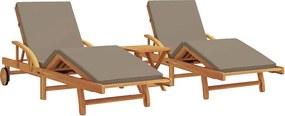 Slunečník 3 ks Masivní akátové dřevo Taupe 3325185
