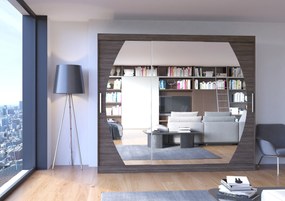 ADRK Furniture Skříň s posuvnými dveřmi a zrcadlem CAMBE 250 SW-CAM-CH-250+A451