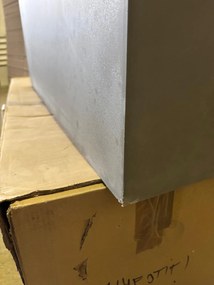 Květináč ELEMENTO na kolečkách, sklolaminát, šířka 88 cm, beton design šedá, outlet