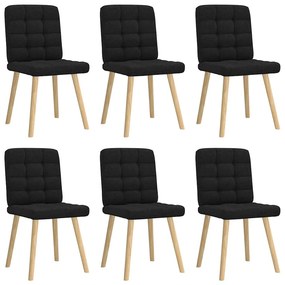 Jídelní židle 6 ks černé textil 3315463