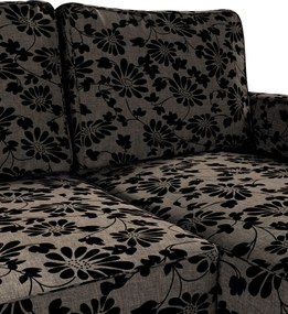 Potah na pohovku IKEA Backabro rozkládací se šezlongem barva hnědá látka pletený vzor, vzorované