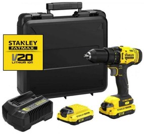 Stanley - 18V AKU vrtací šroubovák, 1x aku 1,5 Ah Li-Ion, nabíječka SFMCD700C2K-QW