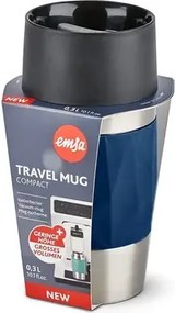 EMSA Termohrnek TRAVEL MUG Compact tmavě modrá / 300 ml / nerezová oce