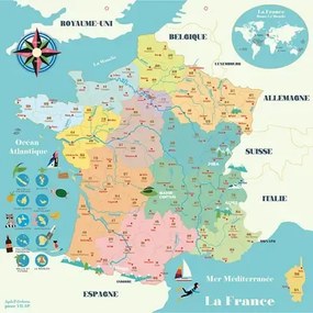 Vilac Magnetická mapa Francie / od 5 let