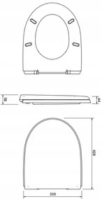 Cersanit Merida, toaletní sedátko pomalu padající z polyprepylenu, bílá, K98-0084